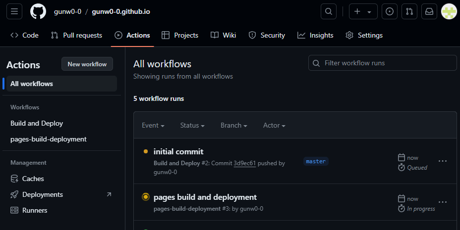 Jekyll, Chirpy theme로 Github Pages 블로그 시작하기 | Gunwoo Blog