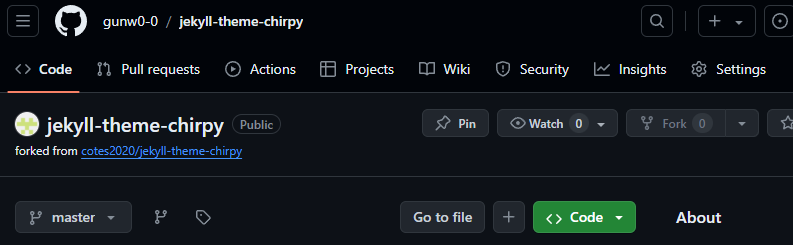 Jekyll, Chirpy theme로 Github Pages 블로그 시작하기 | Gunwoo Blog